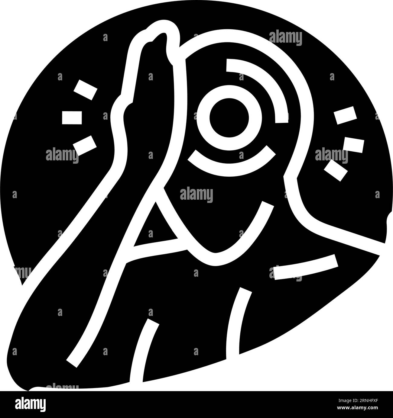 memory loss confusion disease symptom glyph icon vector illustration ...