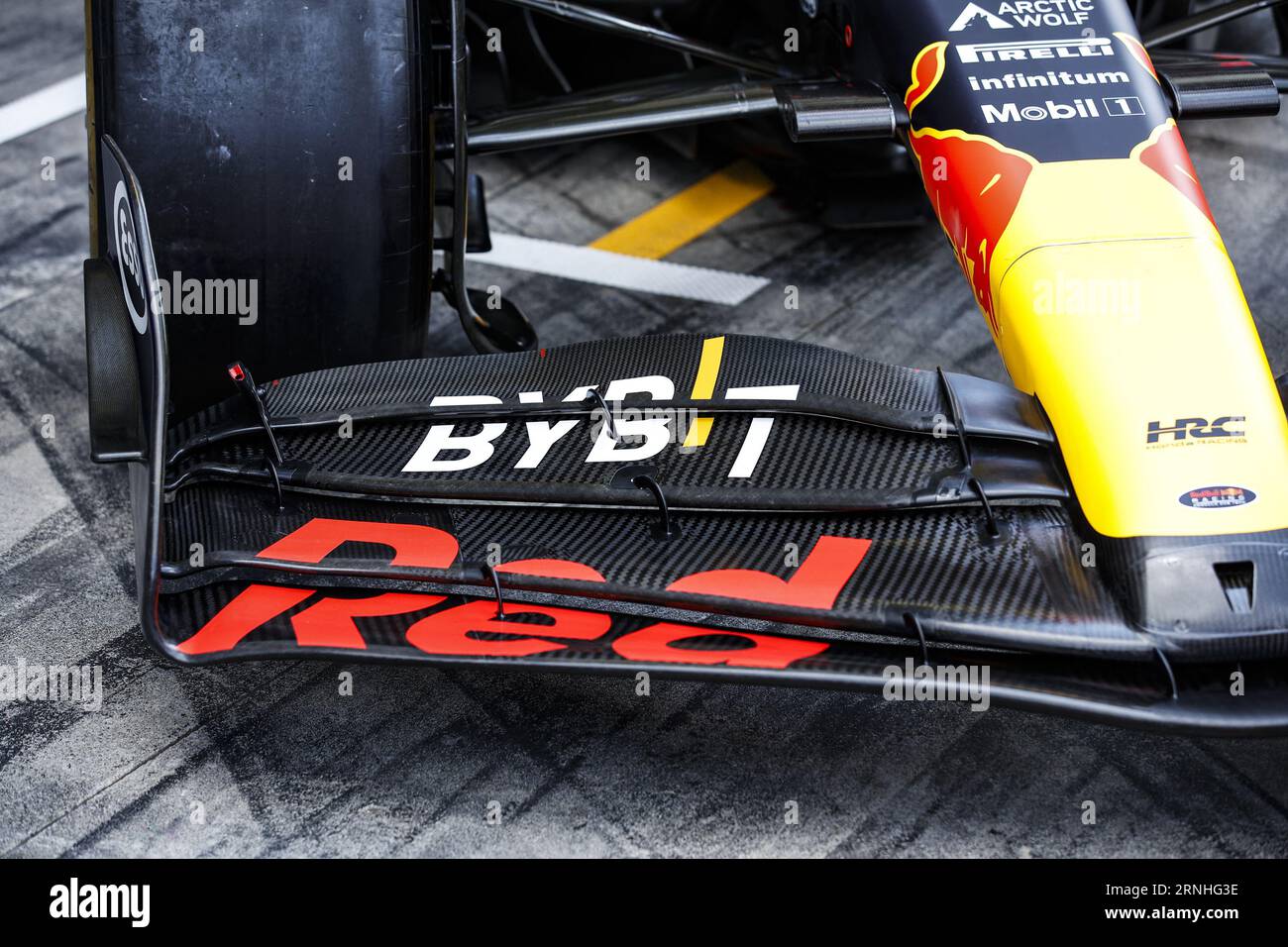 Red Bull Racing RB19, mechanical detail front wing during the 2023 ...