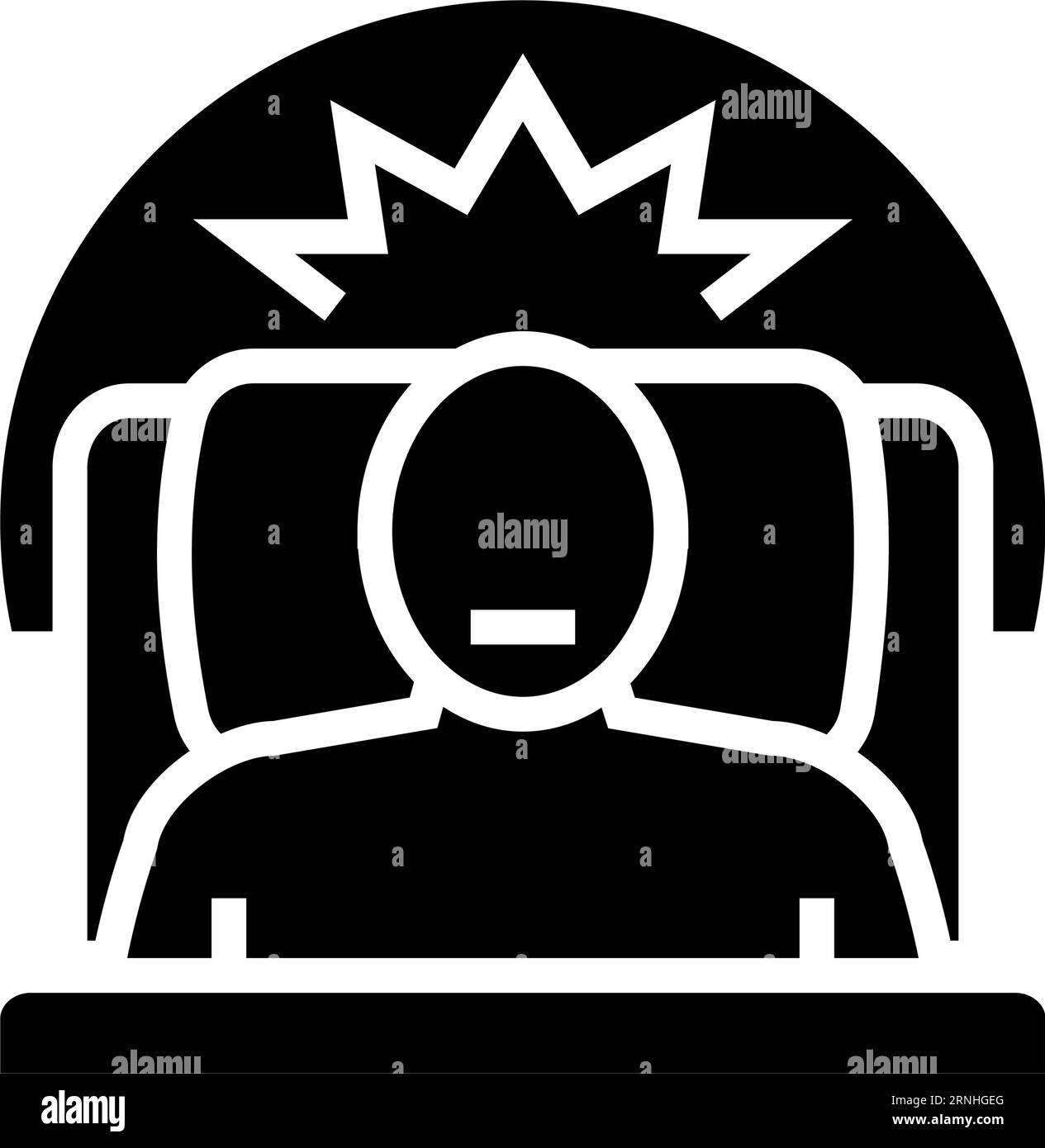 difficulty sleeping disease symptom glyph icon vector illustration ...