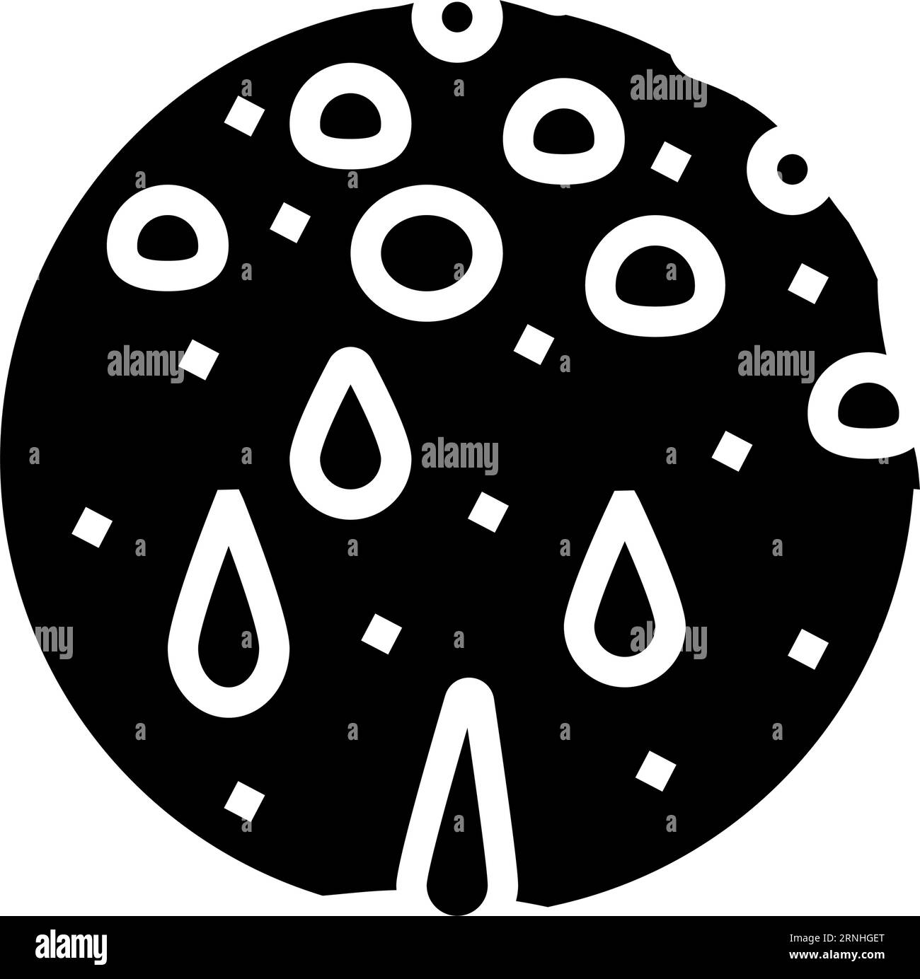 excessive sweating disease symptom glyph icon vector illustration Stock ...