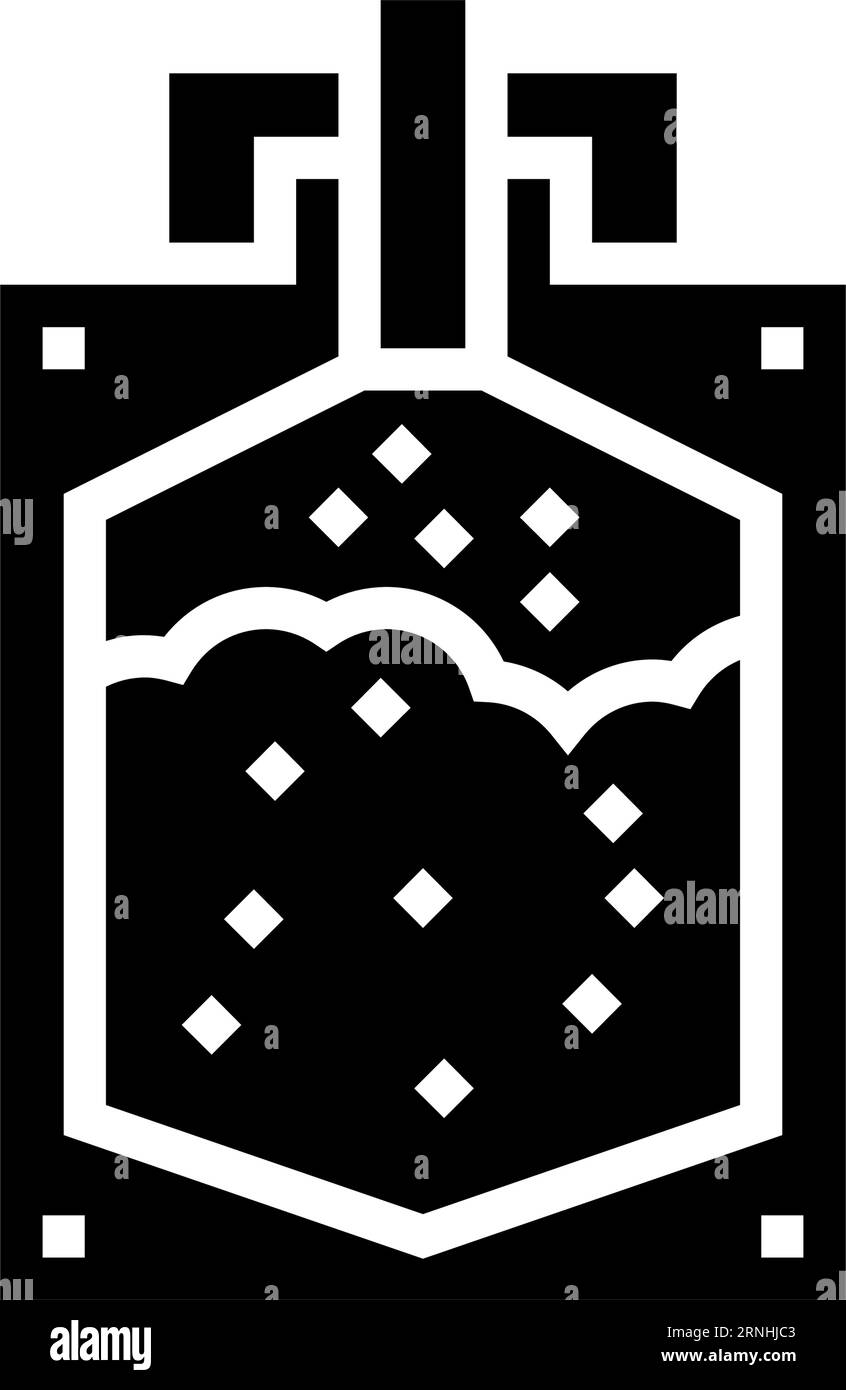 powder metallurgy materials engineering glyph icon vector illustration ...