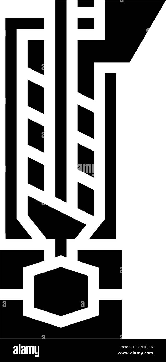 injection molding materials engineering glyph icon vector illustration ...