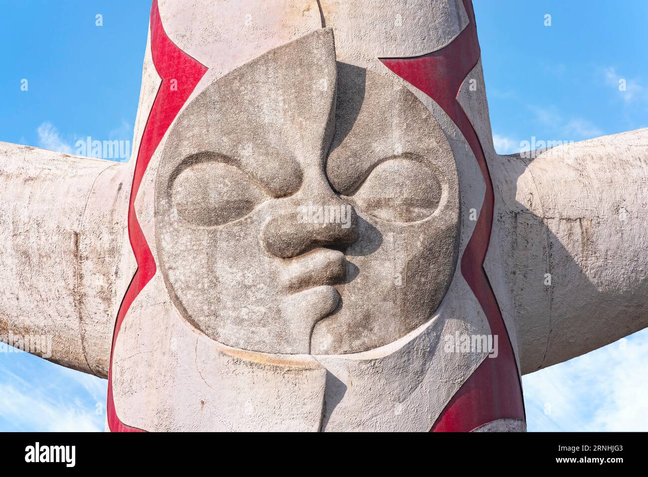 japan, osaka - Dec 4 2022: Close-up on the plaster face of the Japanese ...