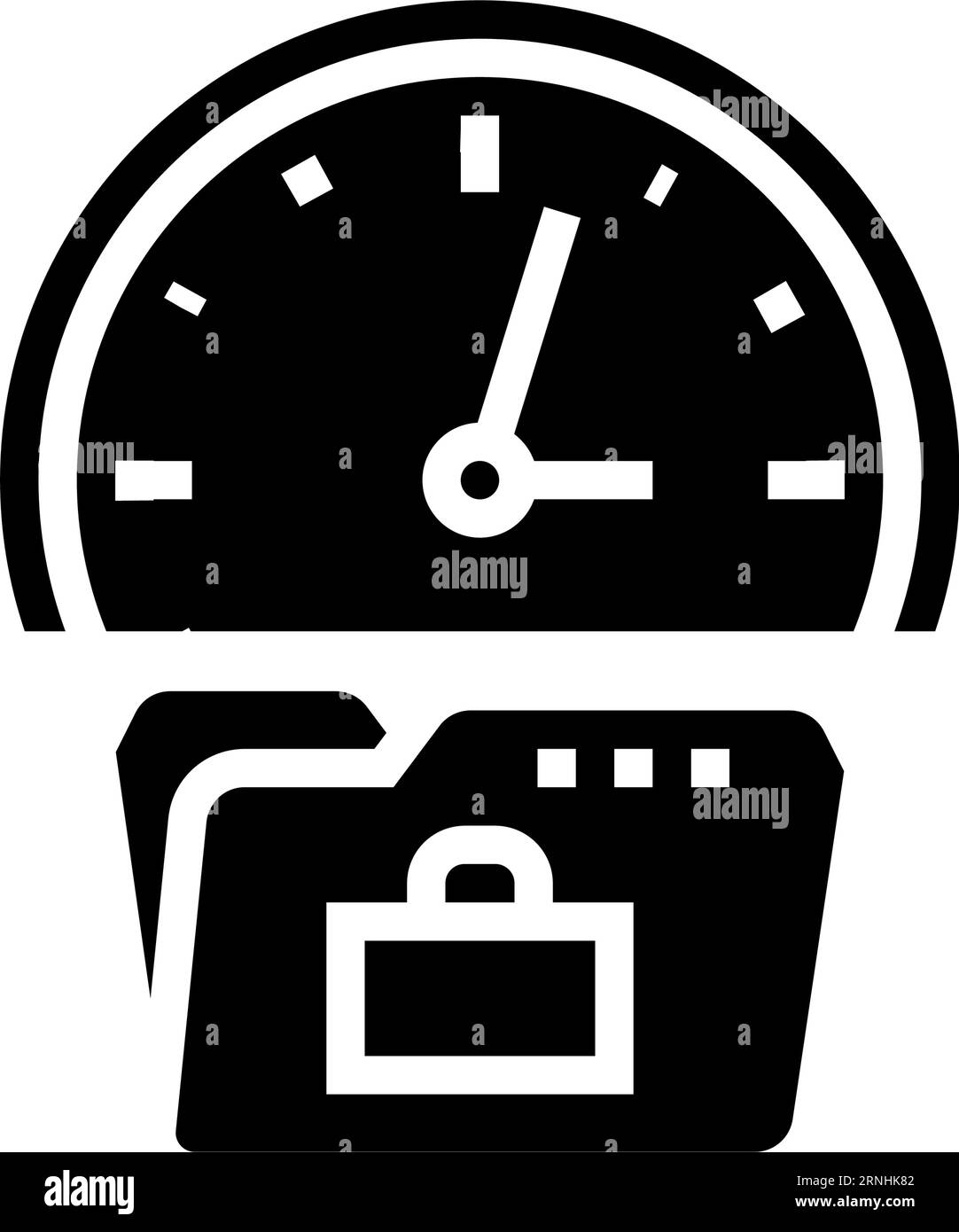 discipline clock succes challenge glyph icon vector illustration Stock ...