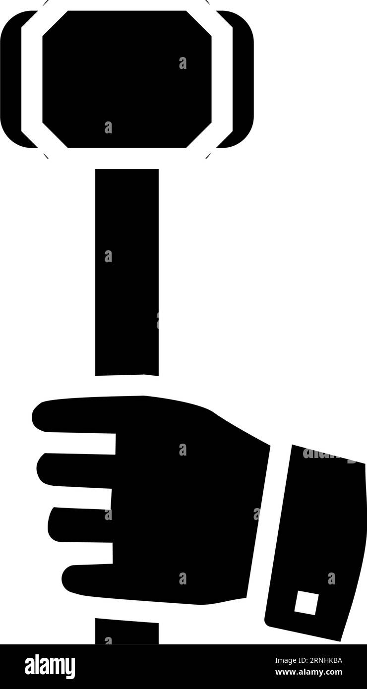 hard work hammer succes challenge glyph icon vector illustration Stock ... hard work hammer succes challenge glyph icon vector illustration Stock ...