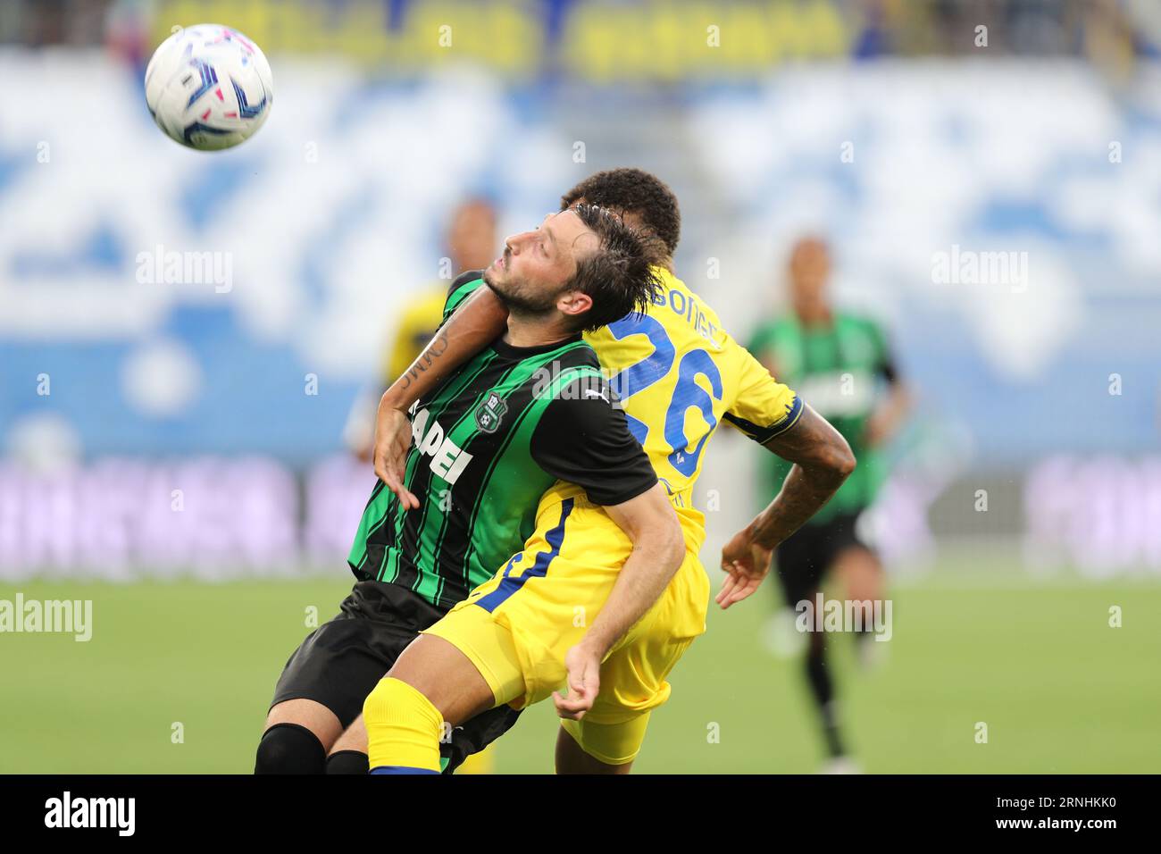 Matias Vina (Sassuolo)Cyril Ngonge (Hellas Verona) during the Italian "Serie A" match between ...