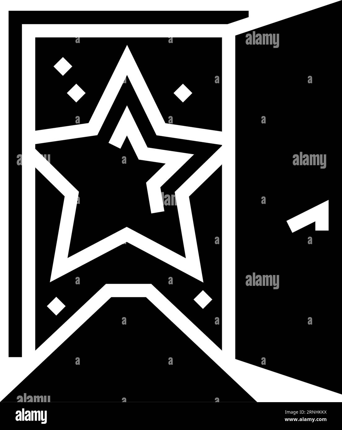 opportunity door succes challenge glyph icon vector illustration Stock ...