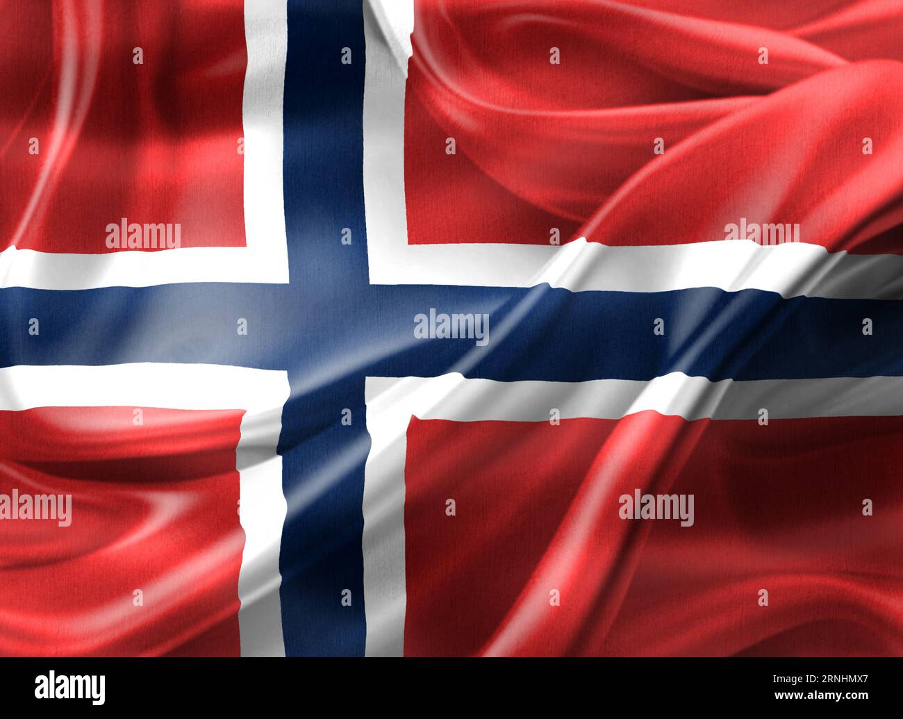 3D-Illustration of a Svalbard and Jan Mayen flag - realistic waving ...