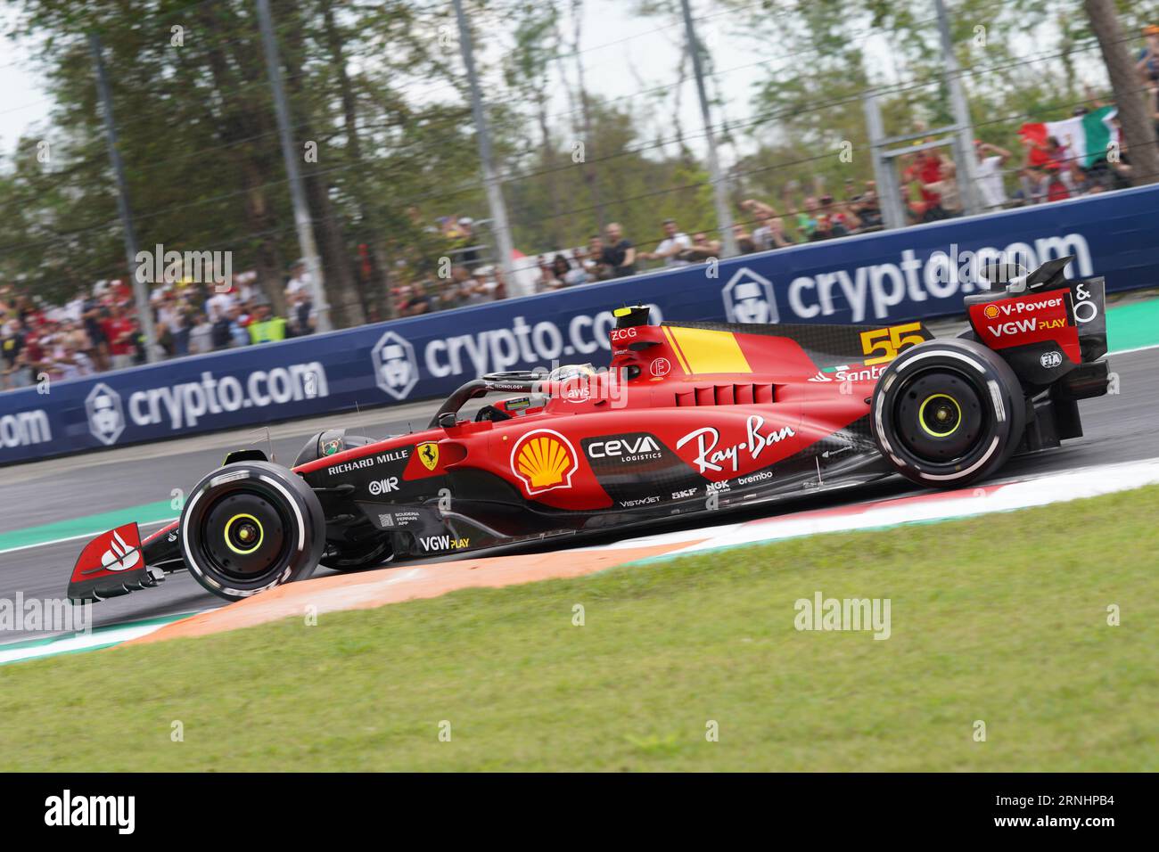 Monza, Italy. 1 Sep, 2023. Carlos Sainz Jr. of Spain driving the (55 ...