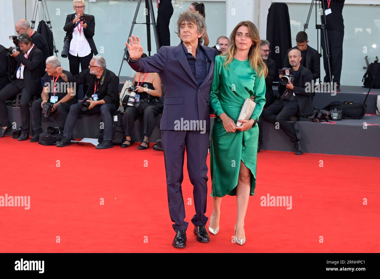 Venice Lido, Italy. 01st Sep, 2023. Sergio rubini (l) and Carla ...