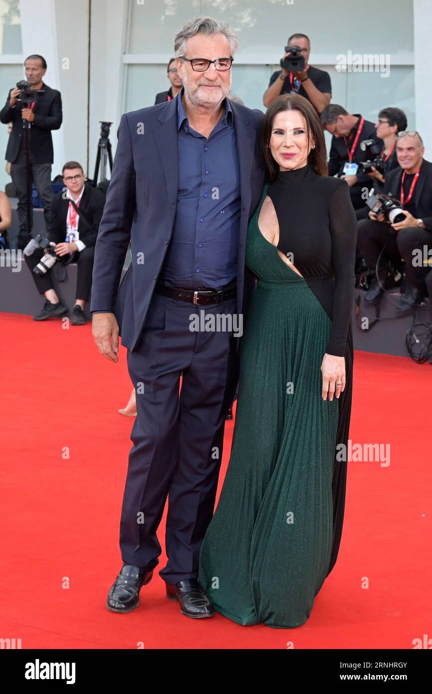 Venice Lido, Italy. 01st Sep, 2023. Max Tortora (l) and Maria Teresa ...