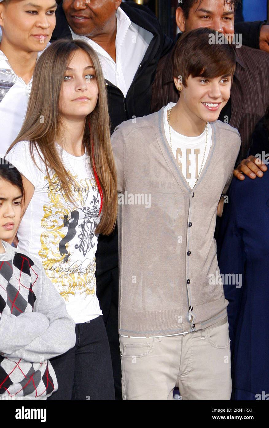 HOLLYWOOD, USA - JANUARY 26: Justin Bieber and Paris Jackson at the ...