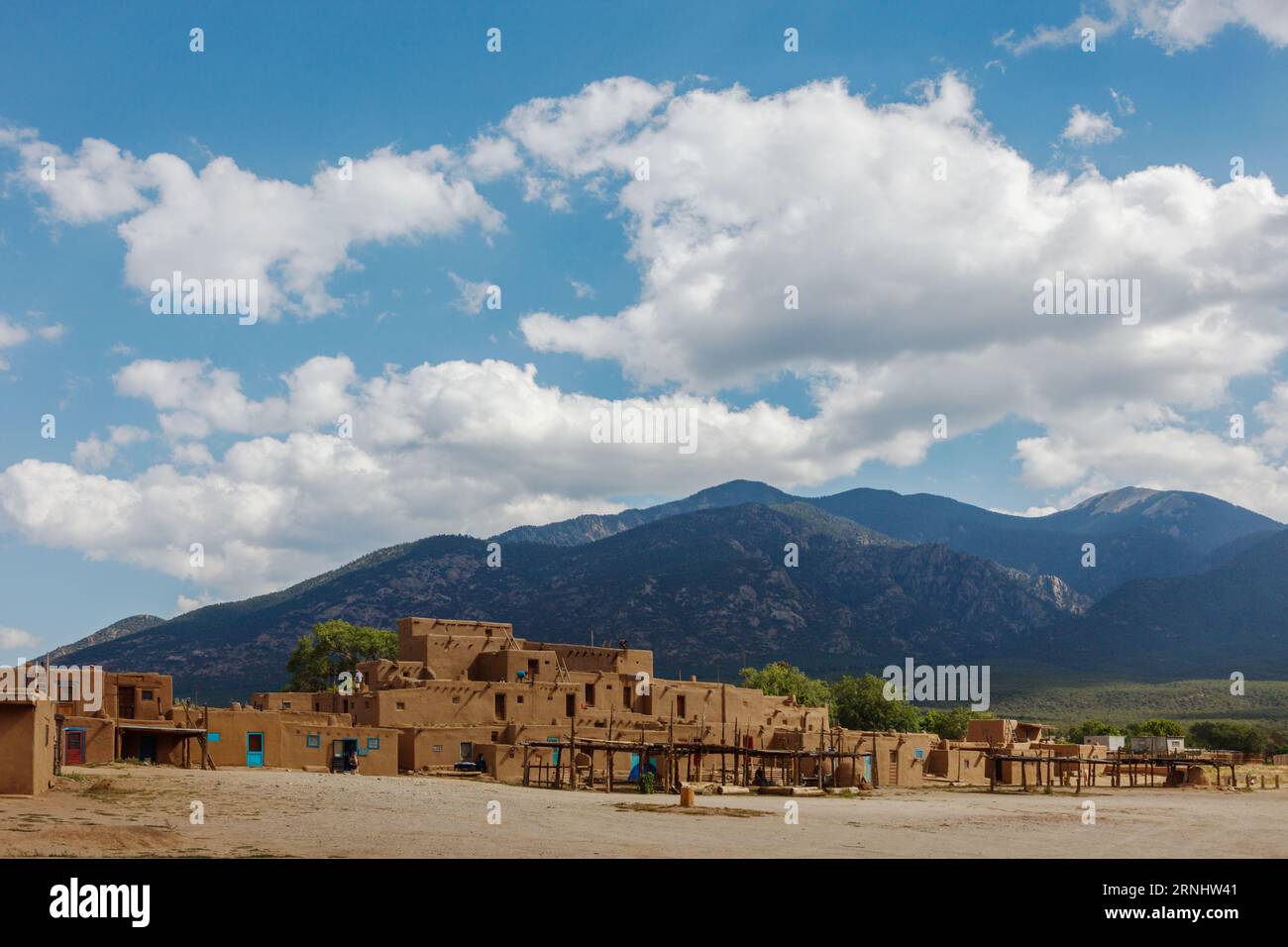 The Taos Pueblo was built by the Tiwa tribe and is one of the oldest ...