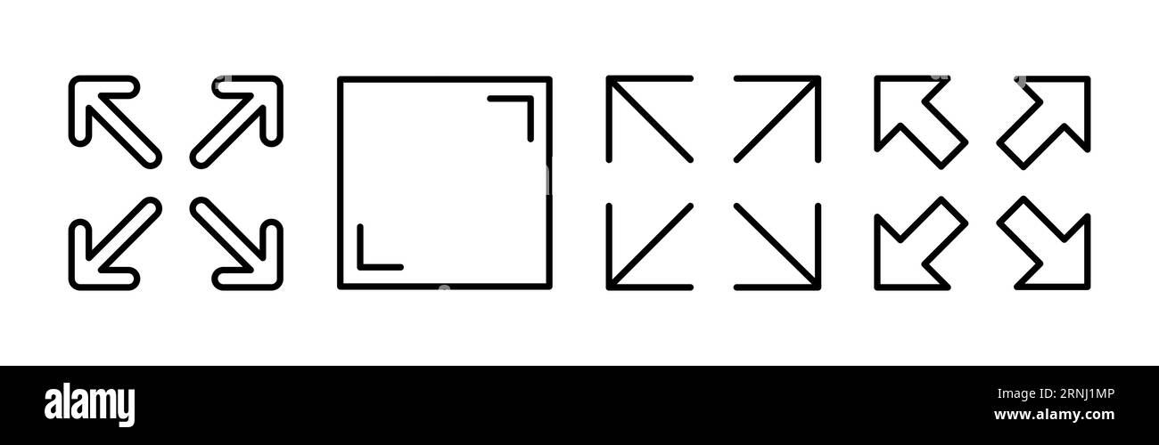 Fullscreen icon vector. expand fullscreen icon Stock Vector Image & Art ...