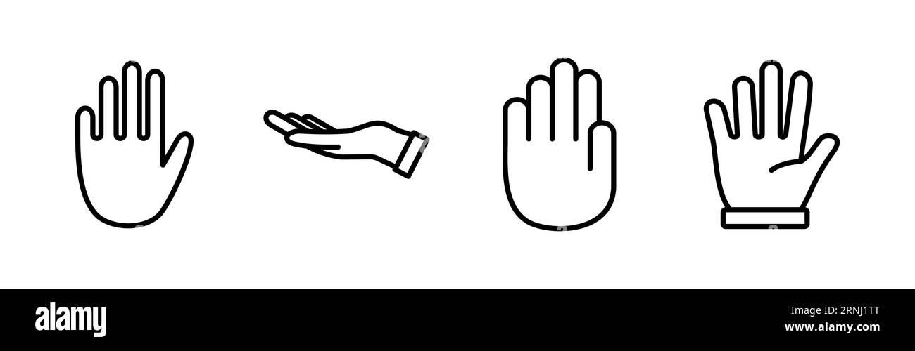 Hand icon vector. hand symbols. palm Stock Vector Image & Art - Alamy