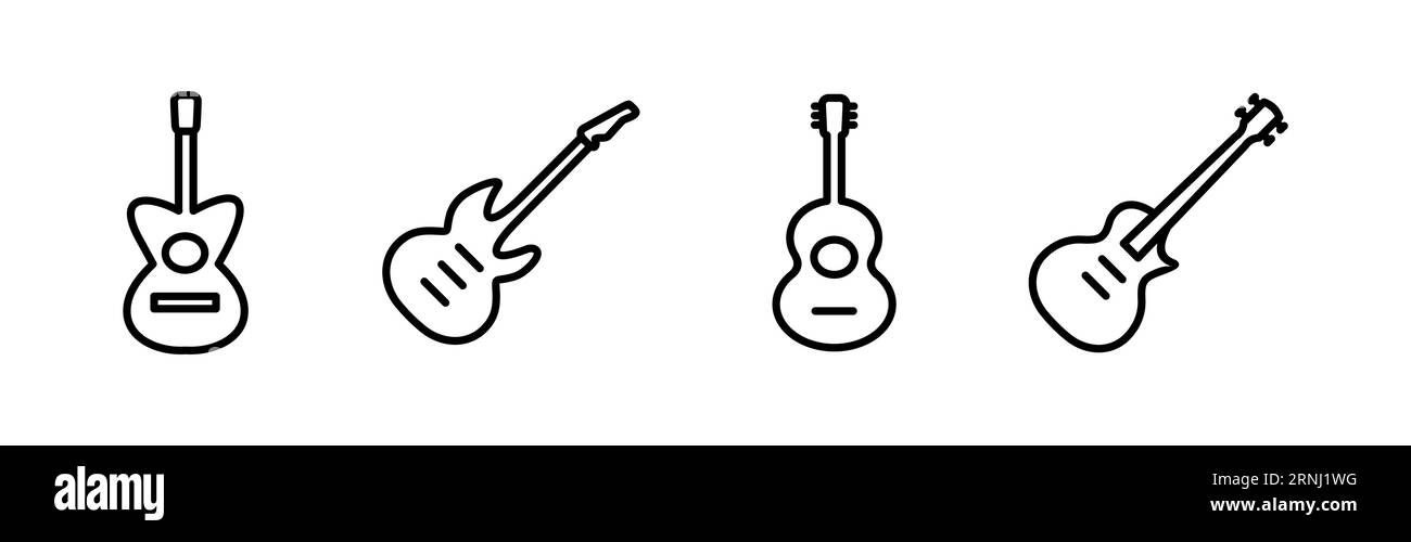 Guitar icon vector. musical instrument sign Stock Vector Image & Art ...