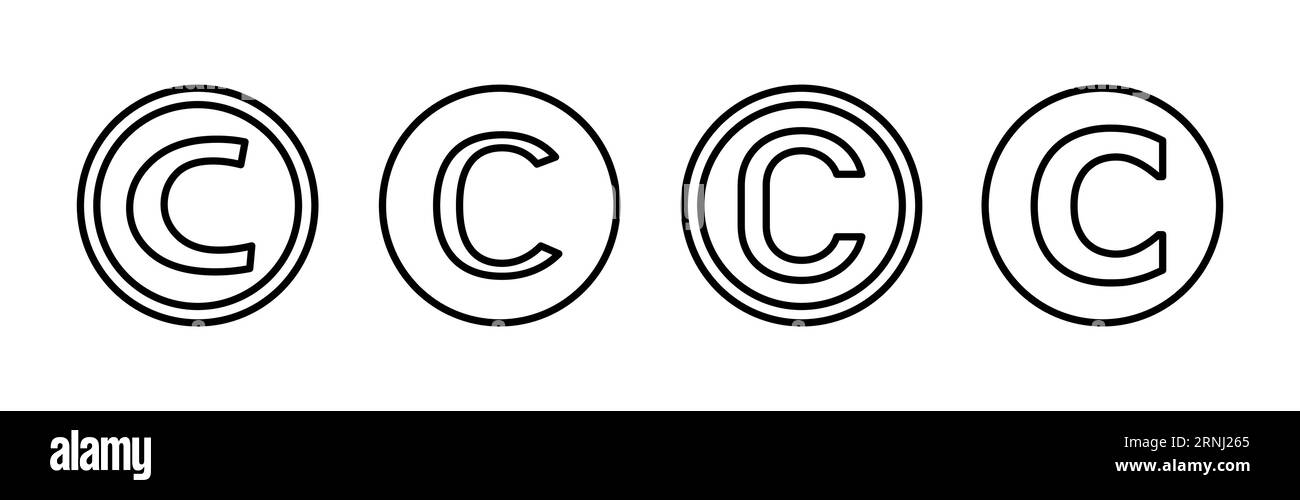 Copyright icon vector. copyright symbol Stock Vector Image & Art - Alamy
