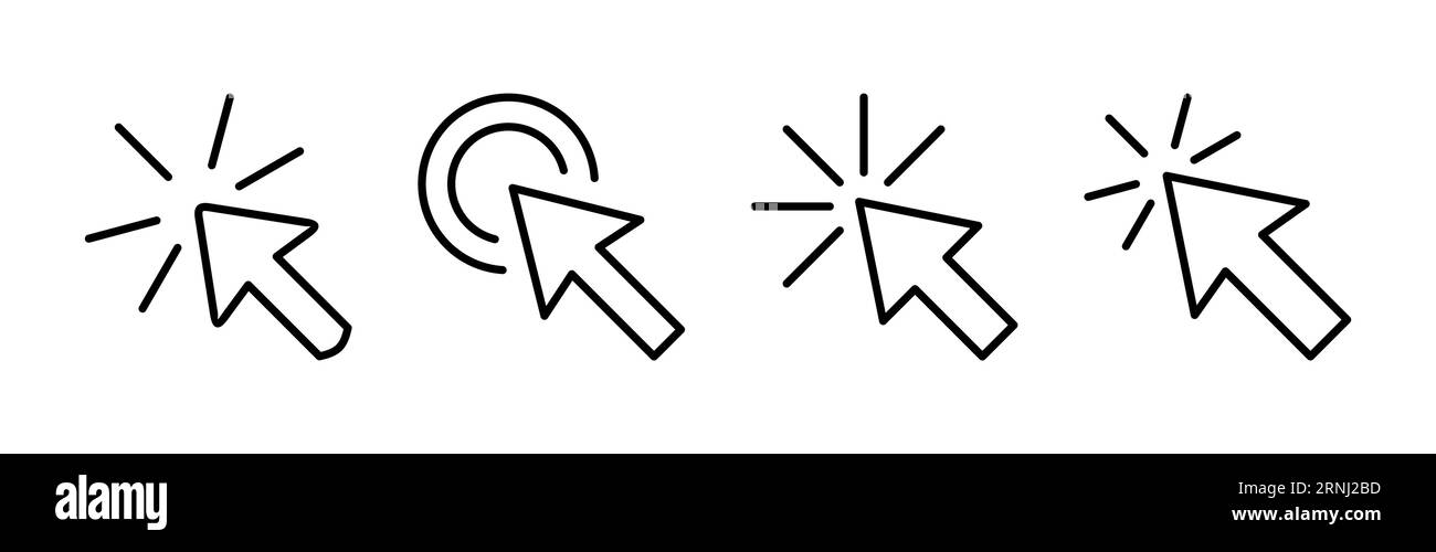 Click icon vector. cursor icon vector. pointer sign Stock Vector Image & Art - Alamy