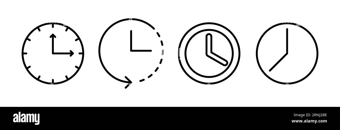 Clock icon. Time icon vector. Clock icon in trendy flat style isolated ...