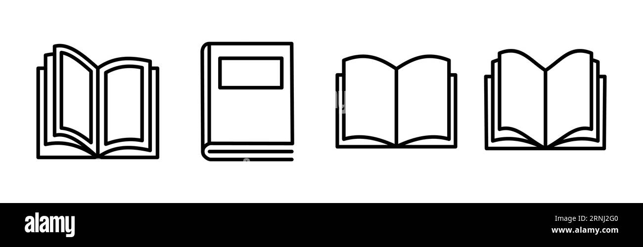 Book icon vector. Open book vector icon Stock Vector Image & Art - Alamy