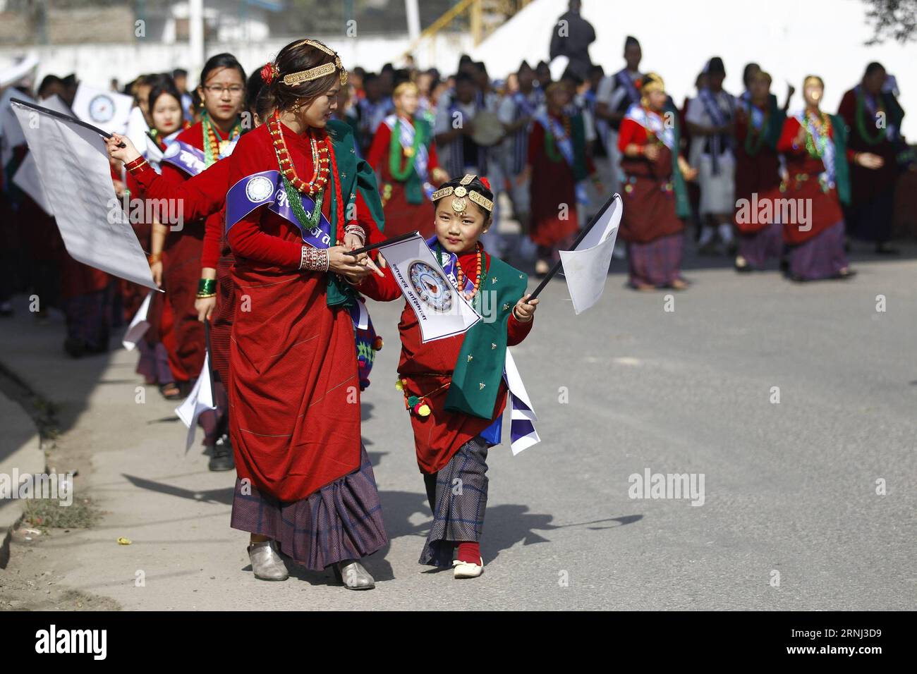 Gurung traditional attire hi-res stock photography and images - Alamy
