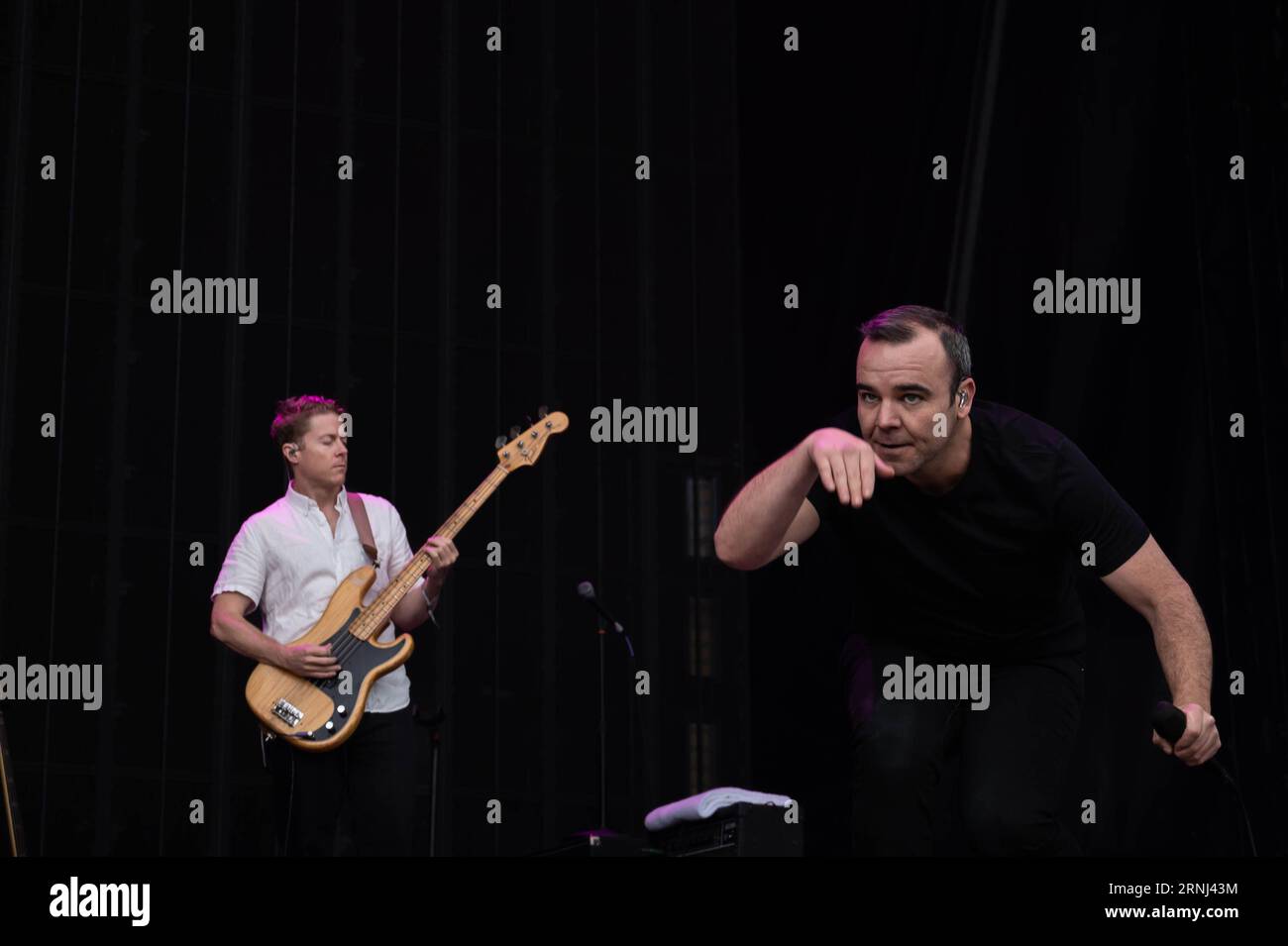 Photographs of Samuel T Herring of Future Islands performing at Connect ...