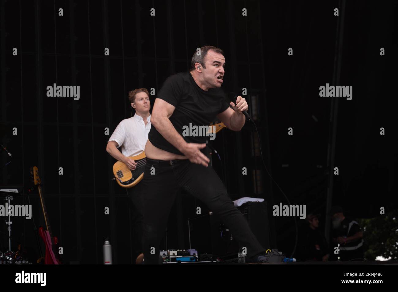 Photographs of Samuel T Herring of Future Islands performing at Connect ...