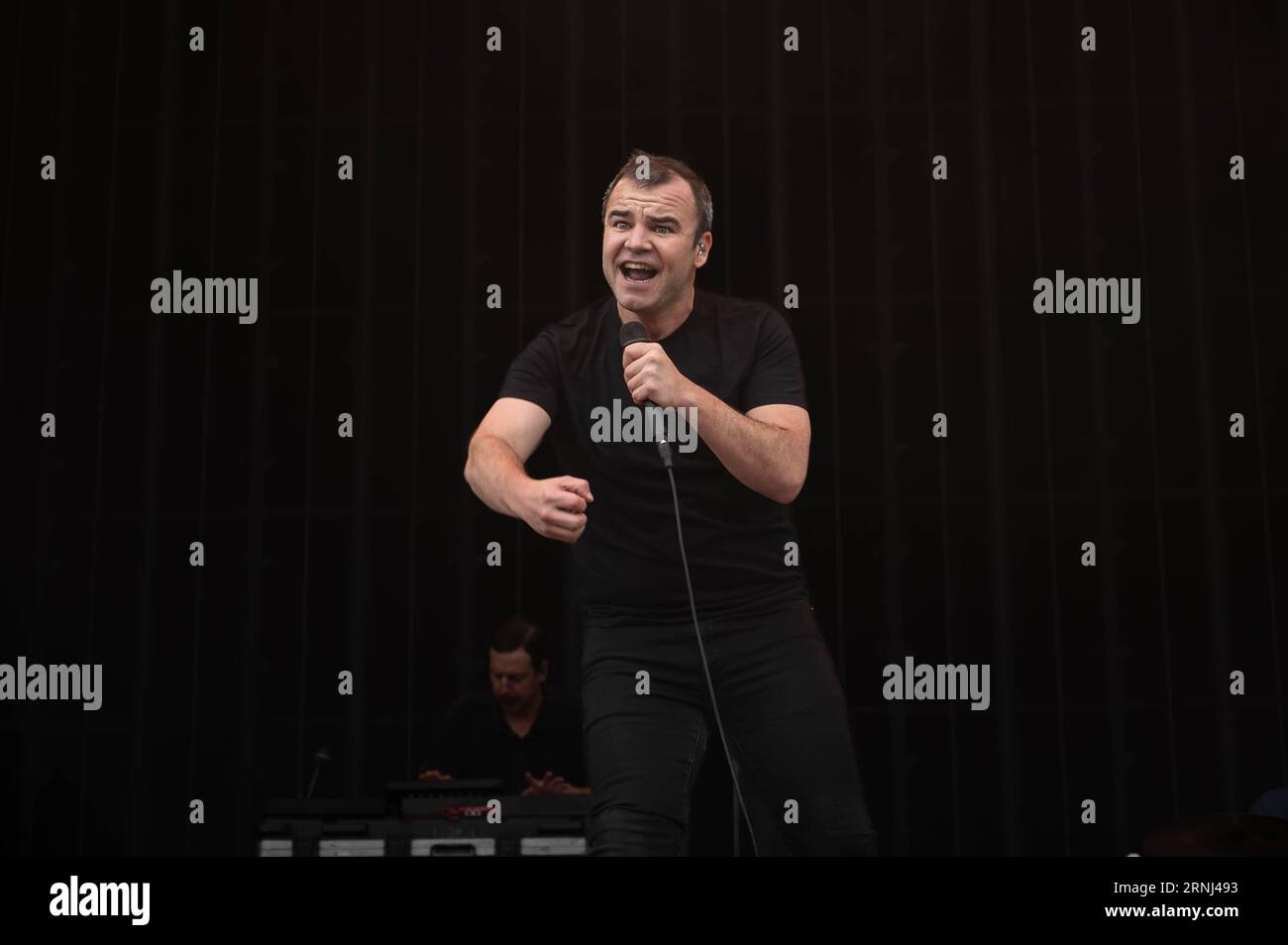 Photographs of Samuel T Herring of Future Islands performing at Connect ...