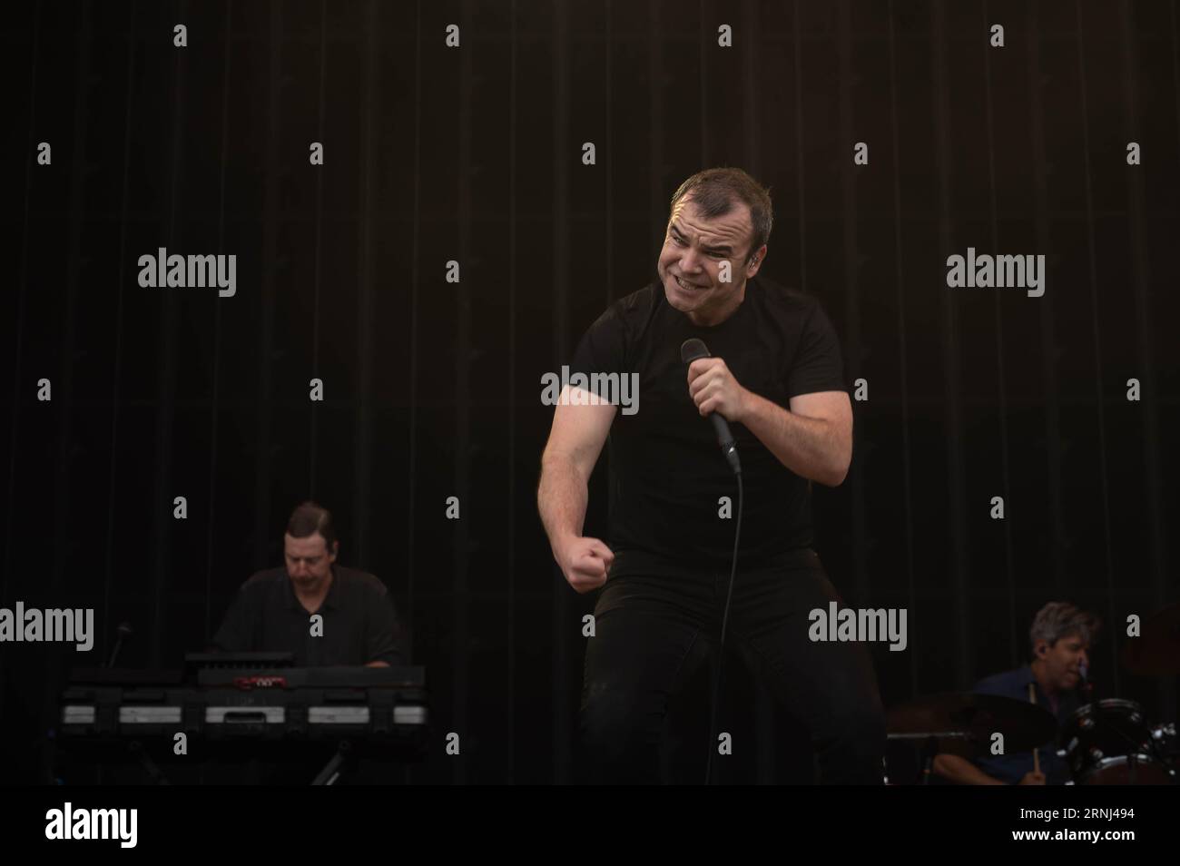 Photographs of Samuel T Herring of Future Islands performing at Connect ...