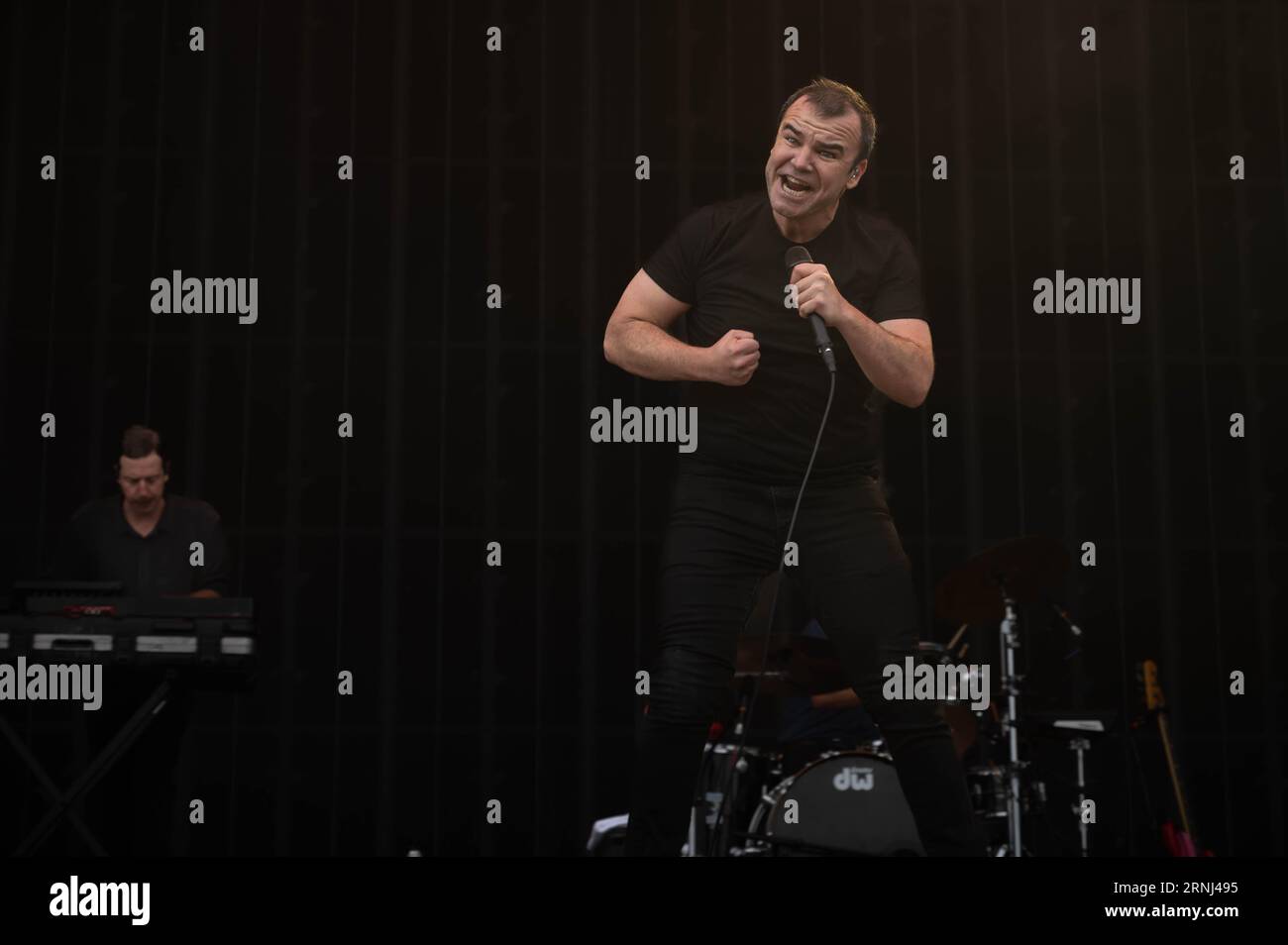 Photographs of Samuel T Herring of Future Islands performing at Connect ...