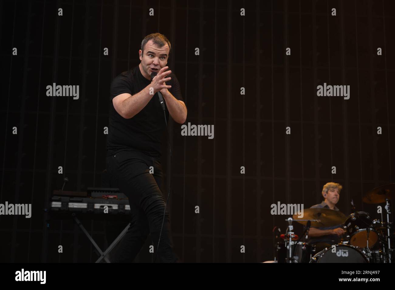 Photographs of Samuel T Herring of Future Islands performing at Connect ...