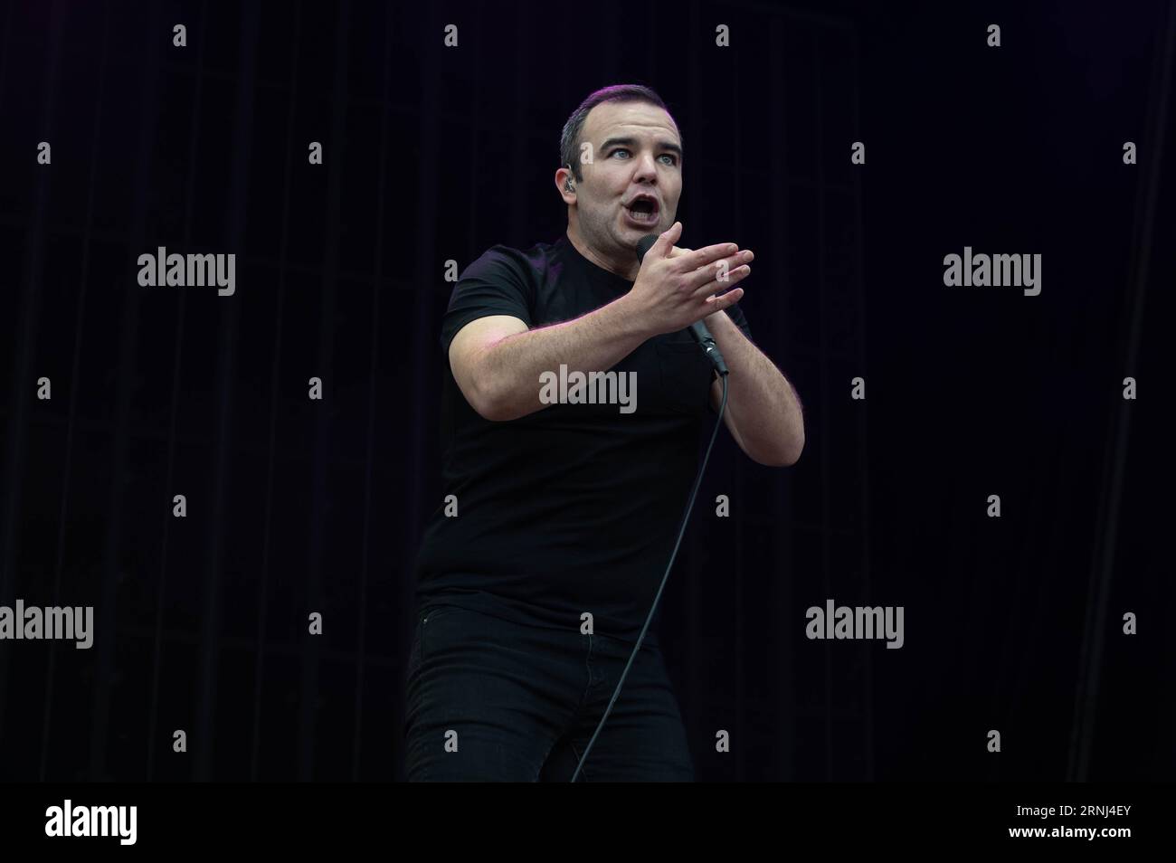 Photographs of Samuel T Herring of Future Islands performing at Connect ...