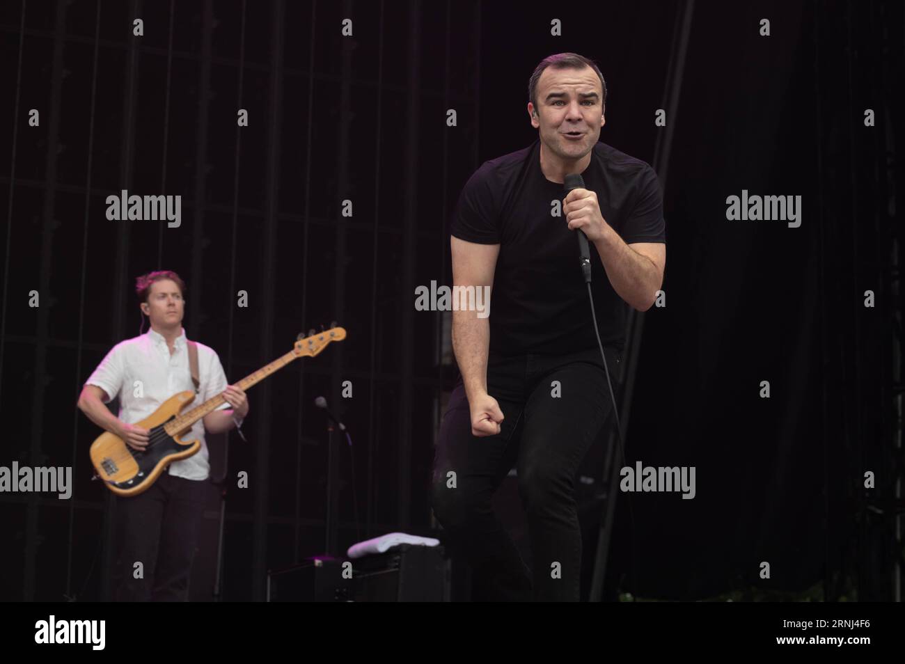 Photographs of Samuel T Herring of Future Islands performing at Connect ...