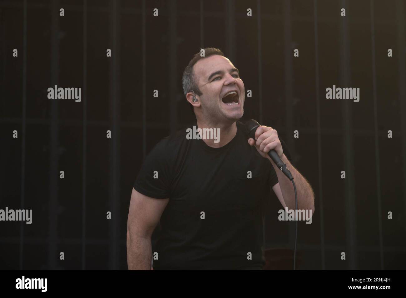 Photographs of Samuel T Herring of Future Islands performing at Connect ...