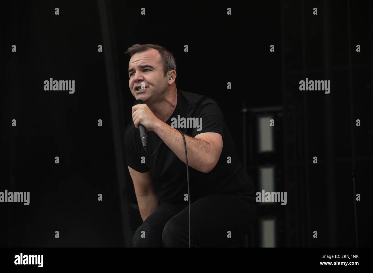 Photographs of Samuel T Herring of Future Islands performing at Connect ...