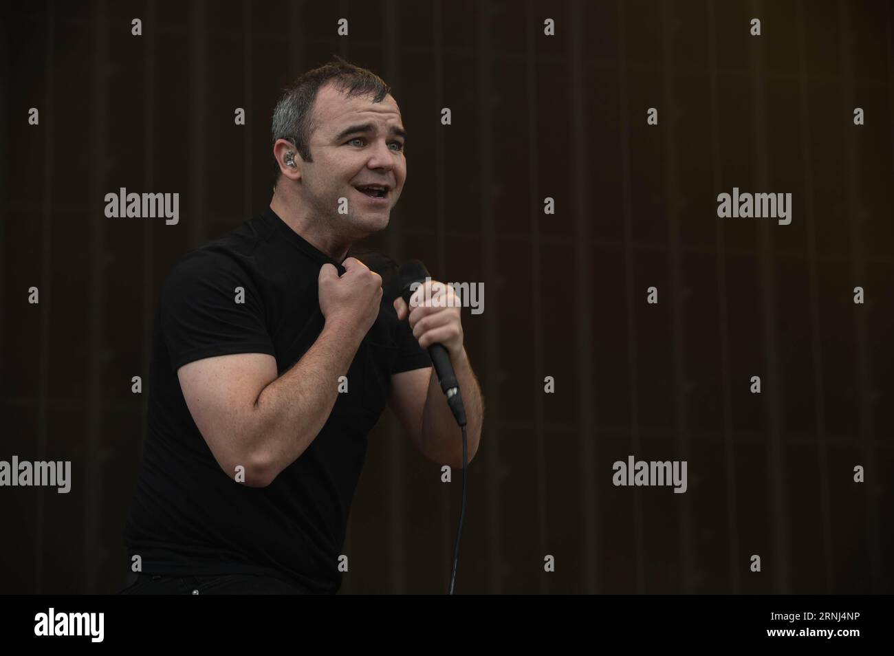 Photographs of Samuel T Herring of Future Islands performing at Connect ...