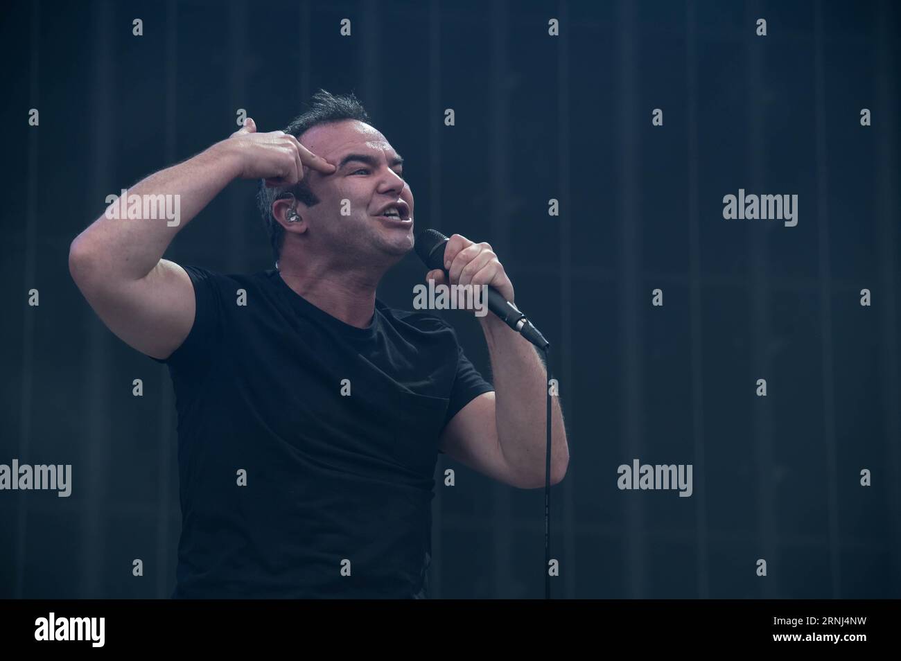 Photographs of Samuel T Herring of Future Islands performing at Connect ...