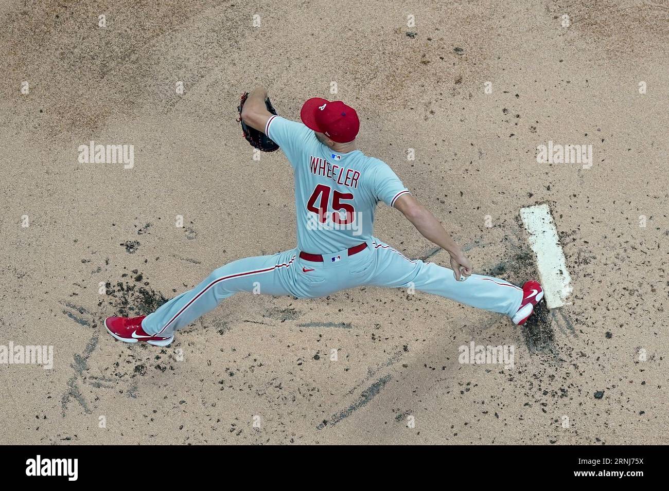 Philadelphia Phillies starting pitcher Zack Wheeler throws during the ...