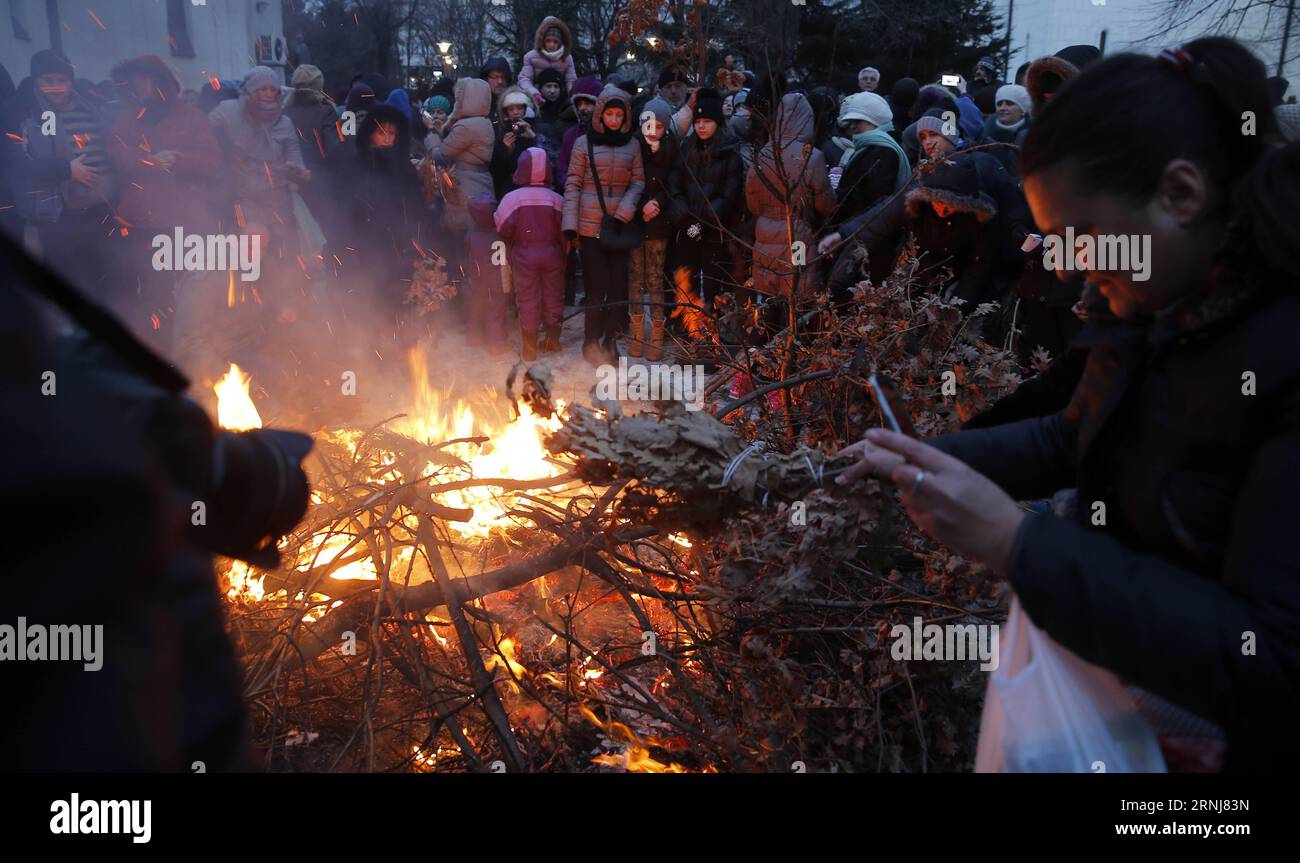 (170106) -- BELGRADE, Jan. 6, 2017 -- People attend a ceremonial ...
