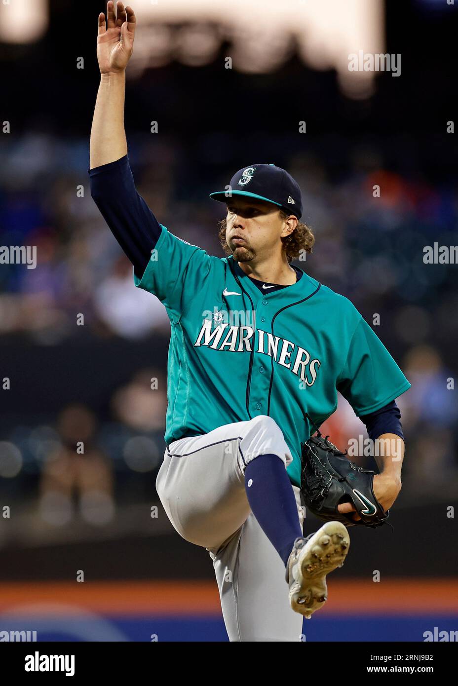 Seattle Mariners pitcher Logan Gilbert pitches against the New York ...