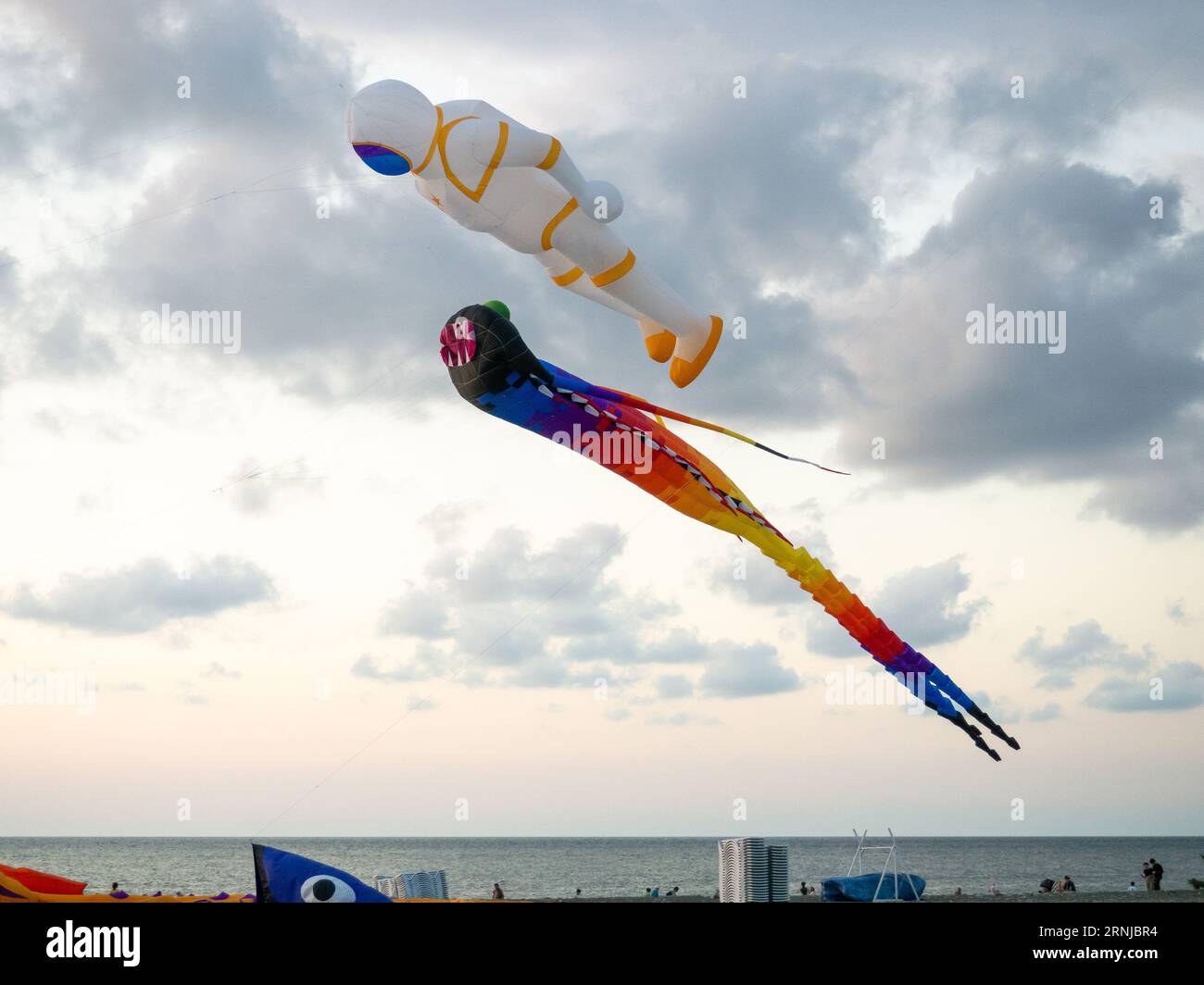 Kite Festival. Kites in the sky. A spectacle in the sky. Wind is like a ...