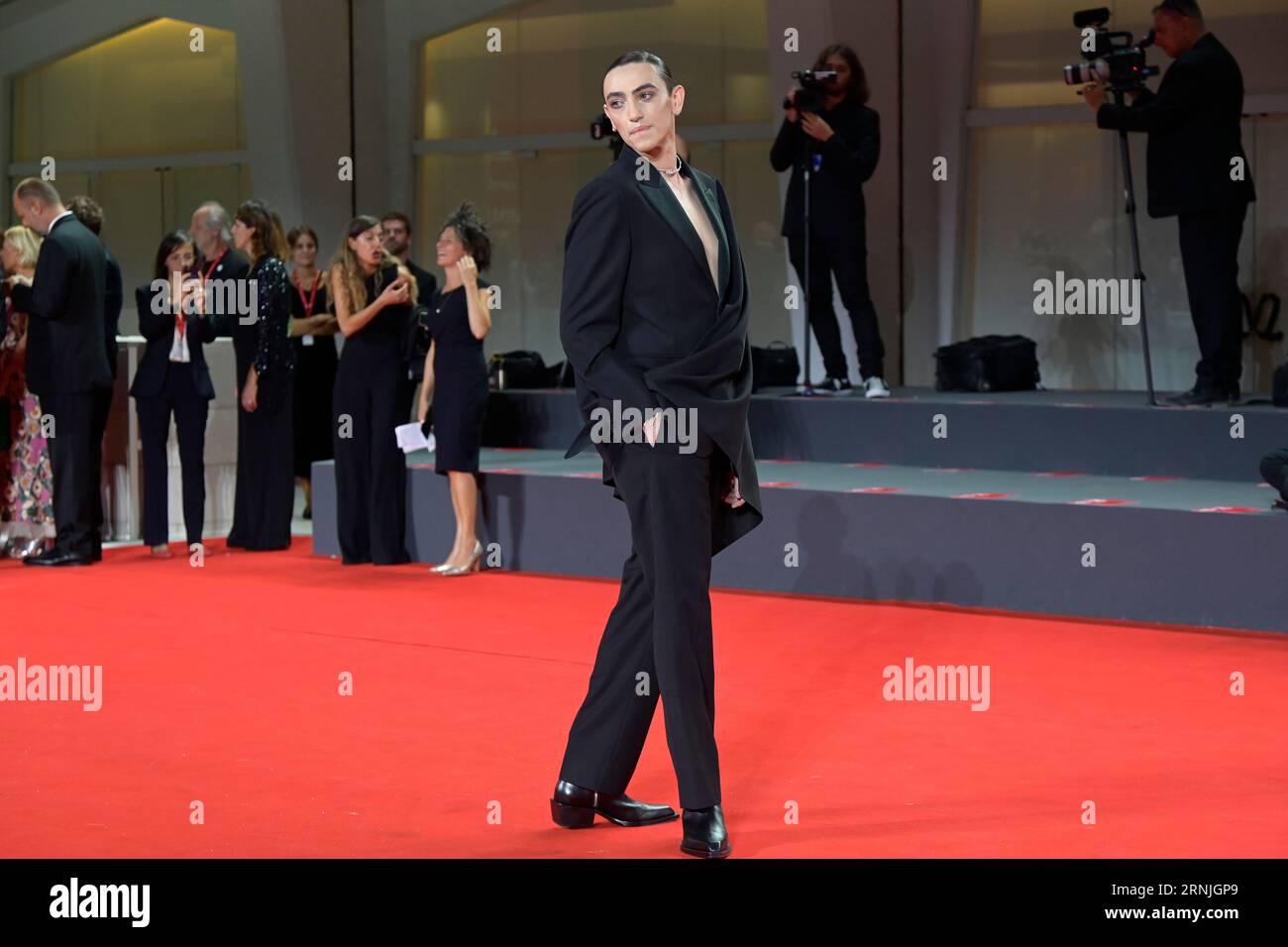 Venezia Lido, Italy. 01st Sep, 2023. Michele Bravi attends the red ...