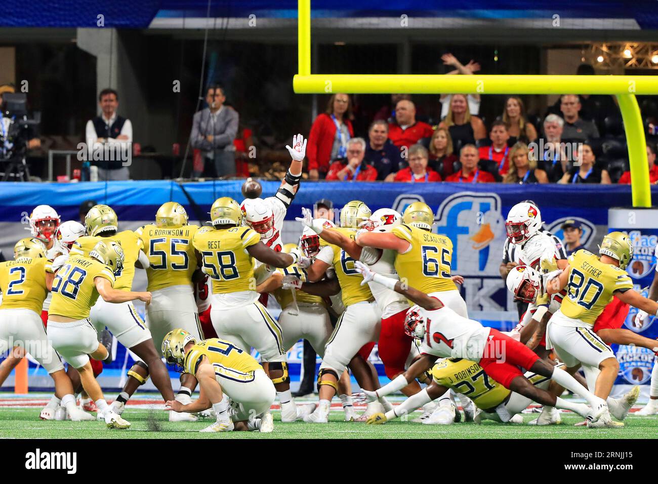ATLANTA, GA - SEPTEMBER 01: Georgia Tech Yellow Jackets place kicker ...