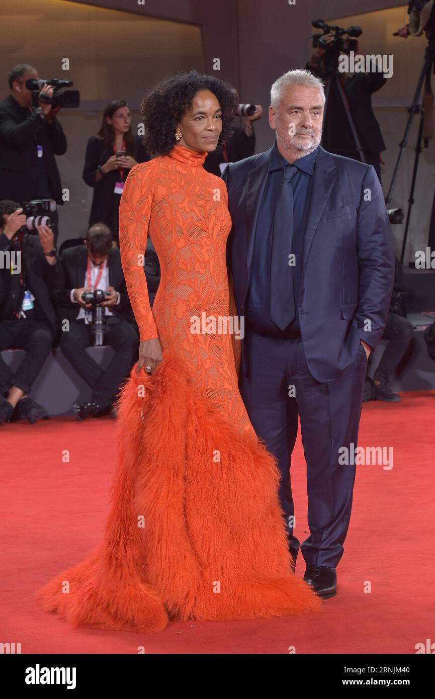 Venice, Italy. 31st Aug, 2023. Virginie Besson-Silla and Luc Besson ...