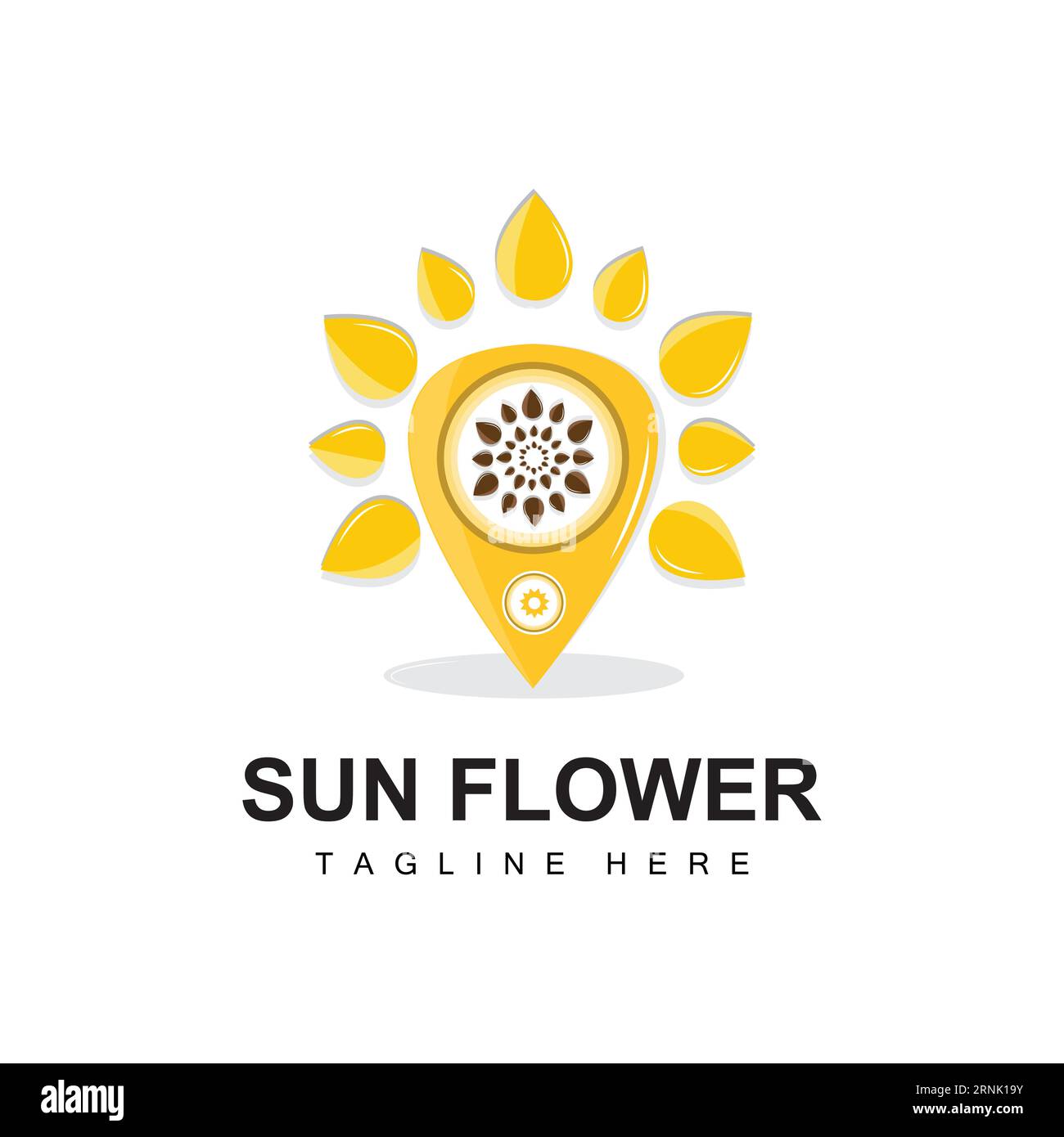 Sunflower Logo Design, Ornamental Plant Garden Plant Icon Vector ...