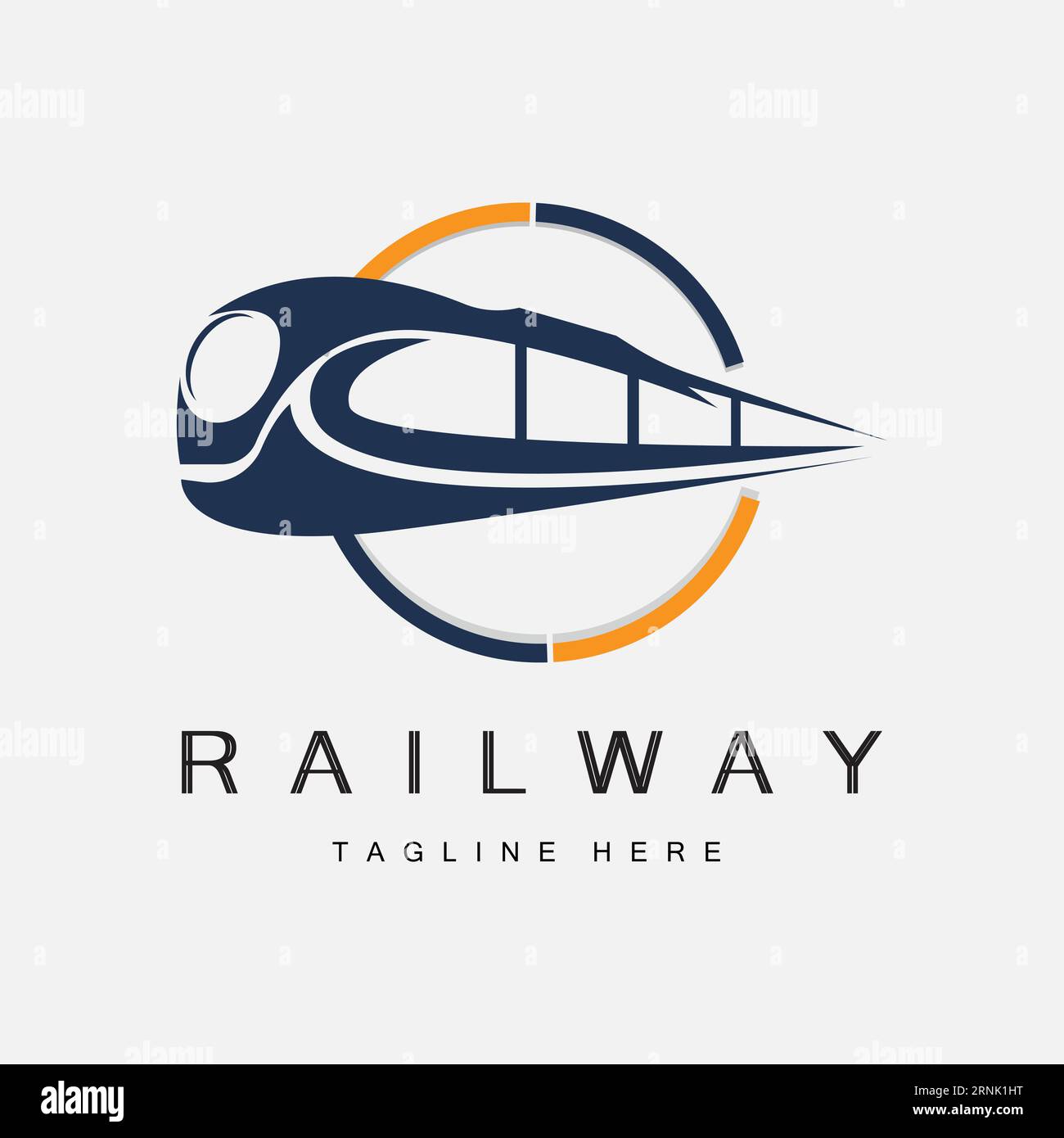 Train Logo Design. Fast Train Track Vector, Fast Transport Vehicle ...