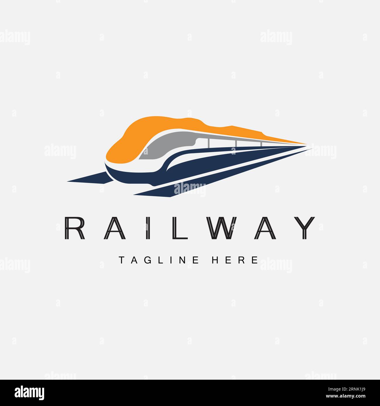 Train Logo Design Fast Train Track Vector Fast Transport Vehicle Illustration Stock Vector 