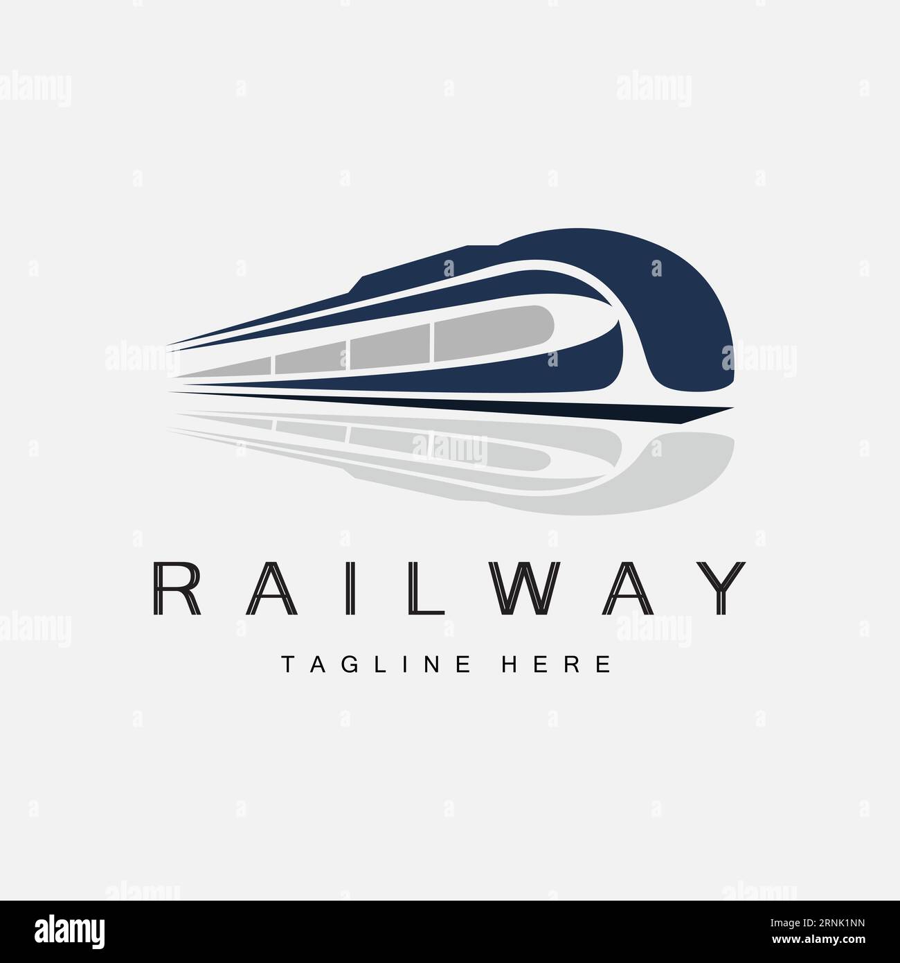 Train Logo Design. Fast Train Track Vector, Fast Transport Vehicle ...