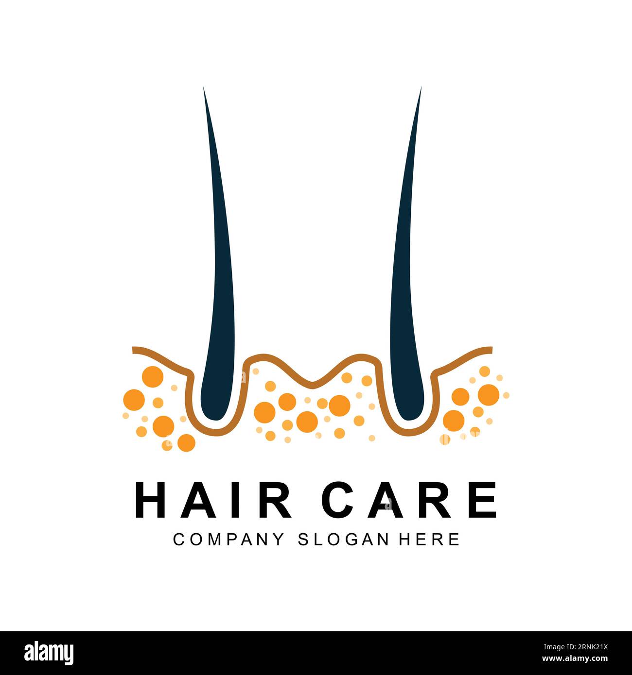 Hair Care Logo, Scalp Layer Design, Health Salon Brand Illustration ...