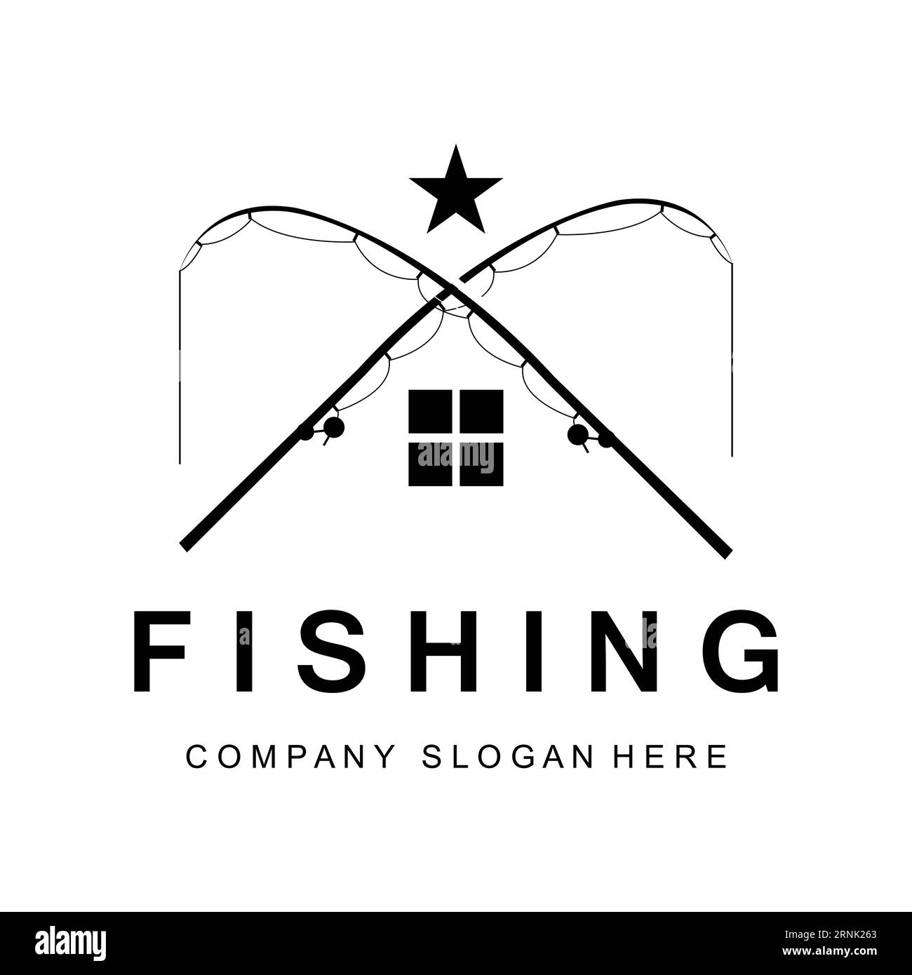 Fishing logo Black and White Stock Photos & Images - Alamy
